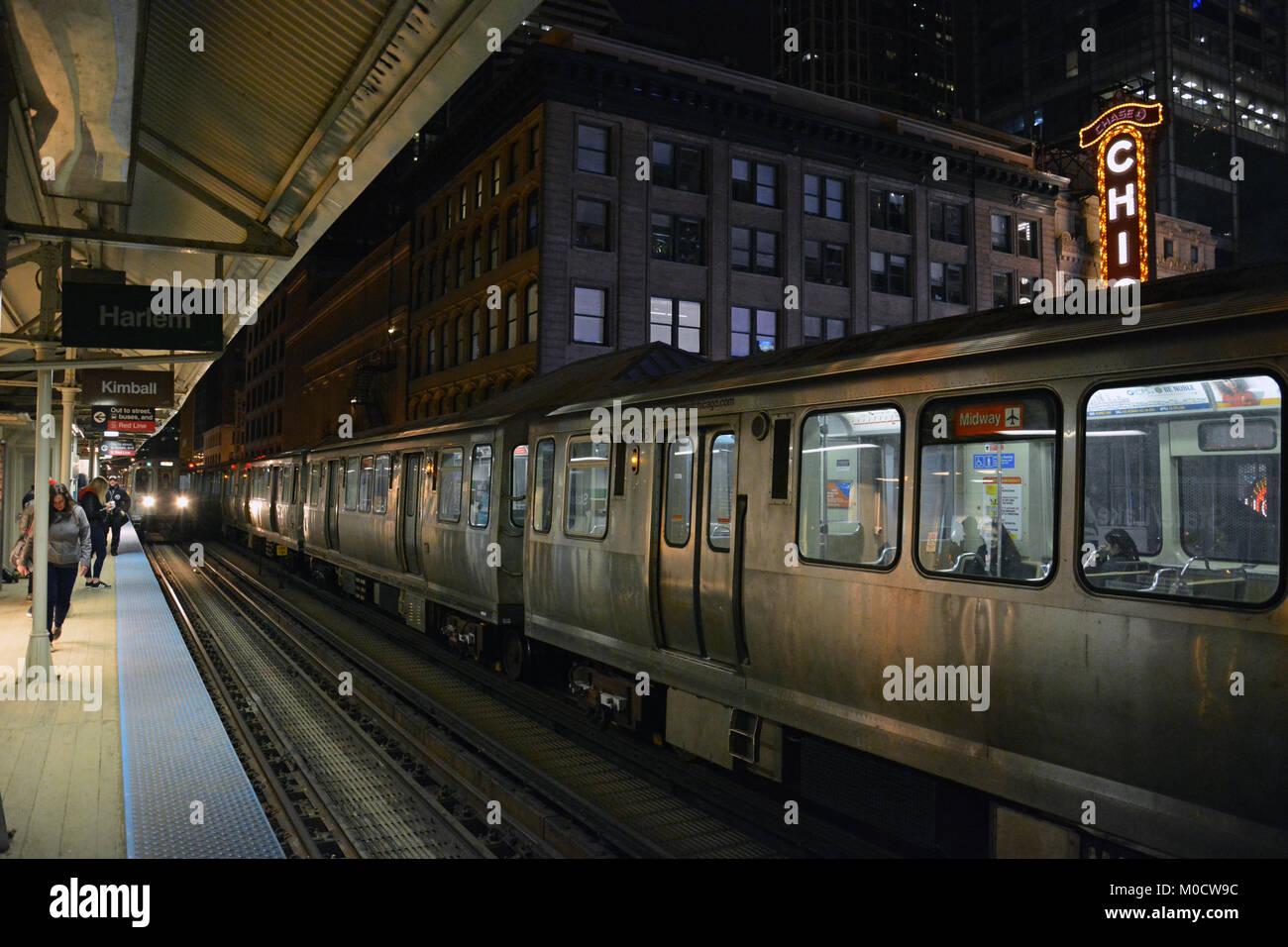 Lake street elevated railroad hi-res stock photography and images - Alamy