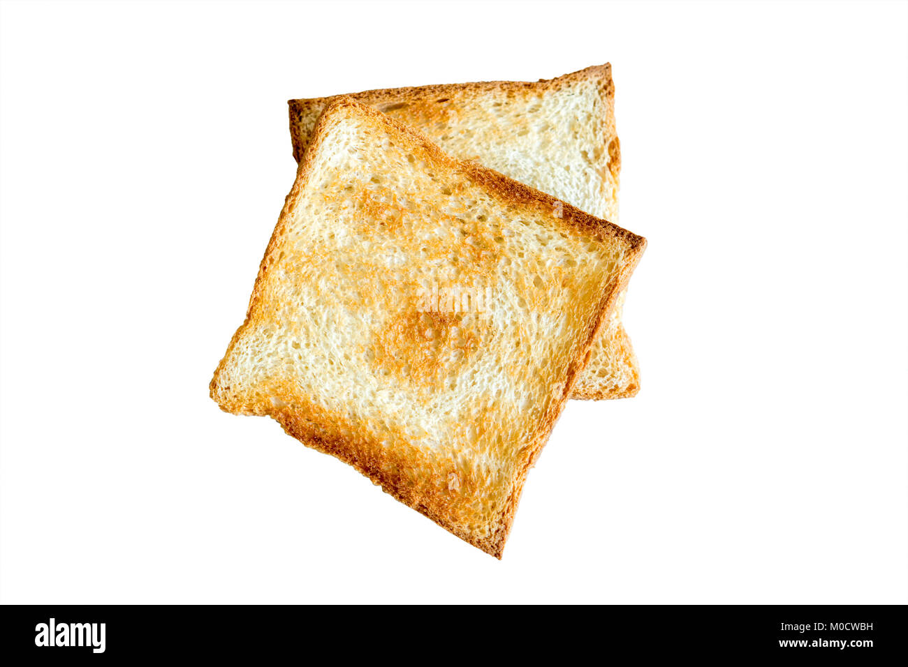 Square toast isolated on white background Stock Photo - Alamy