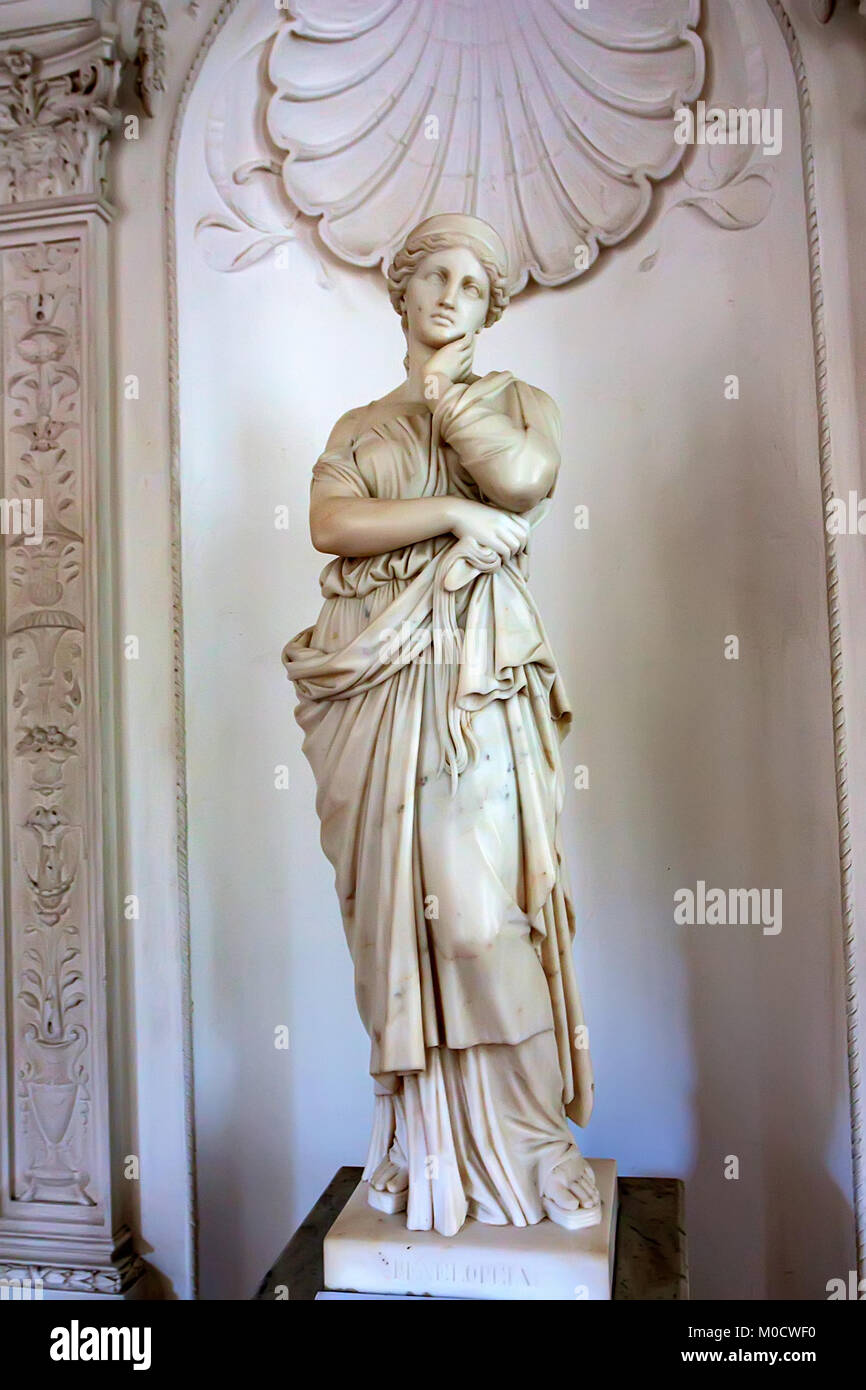 IVADIA, RUSSIA - MARCH 21, 2011: Statue of Penelope in Livadia Palace ...