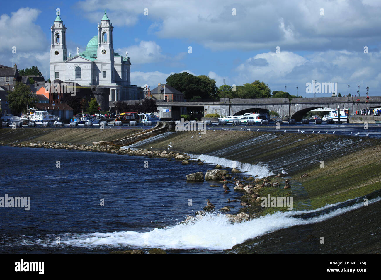 imposing religious cathedral on irelands longest river athlone, county ...