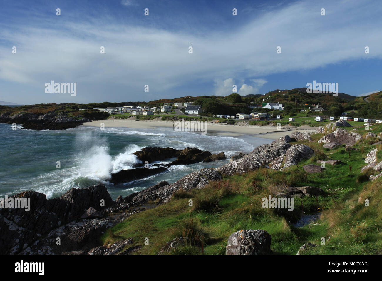 Sandy shoreline in Ireland Coastal Stock Photo - Alamy