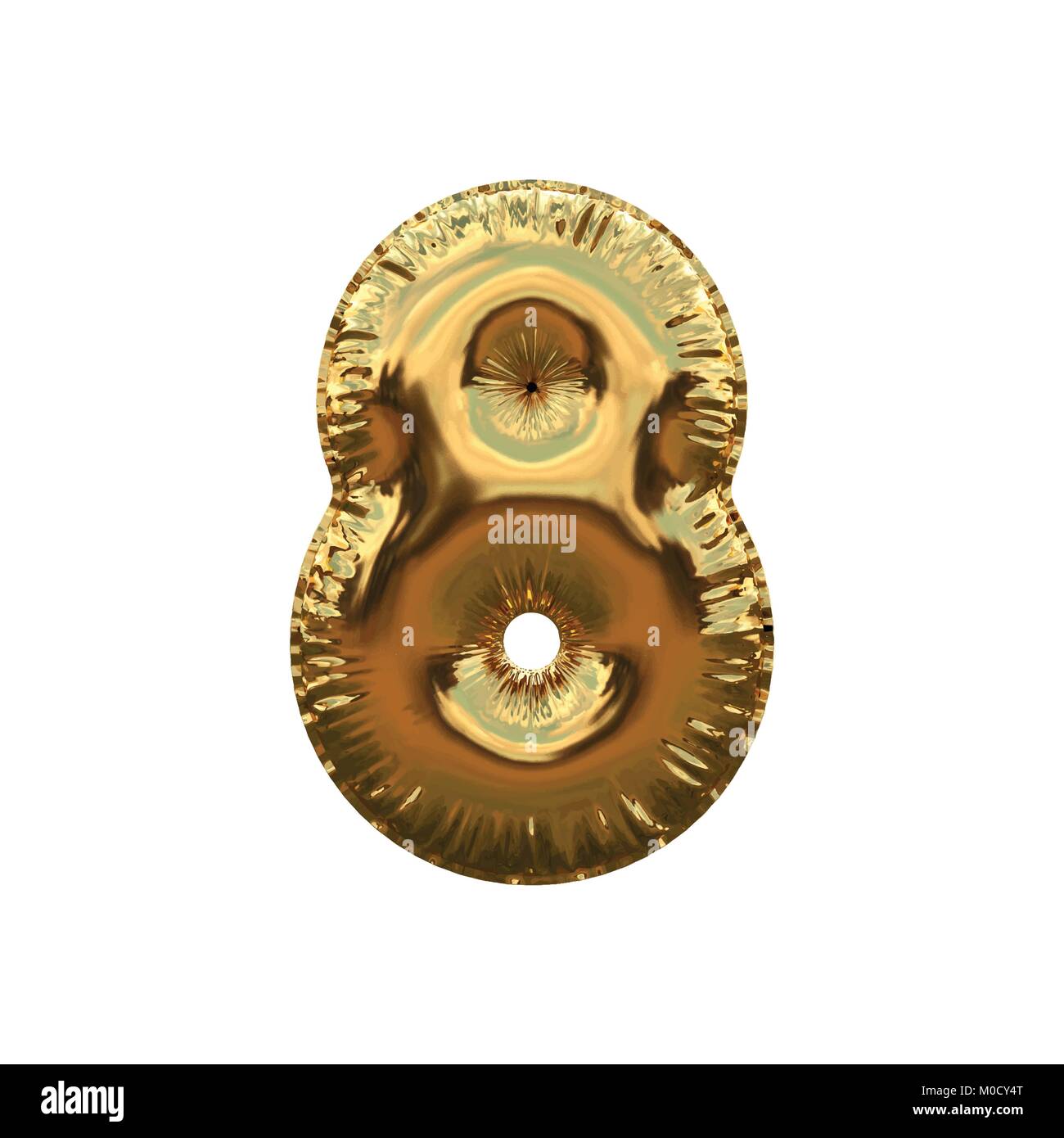 Gold foil helium number 8 balloon Stock Vector Image & Art - Alamy