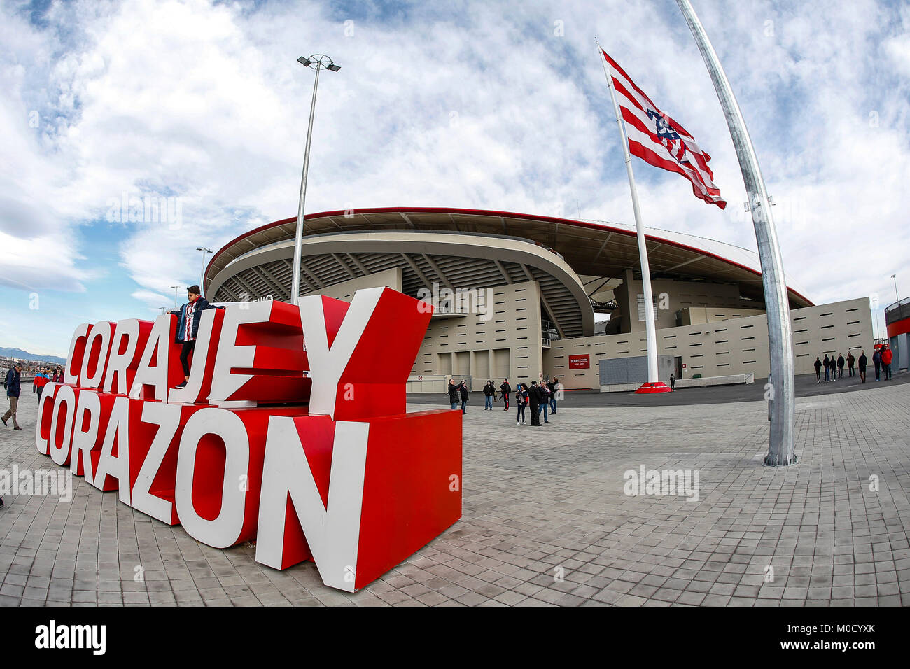 Madrid, Spain. 20th Jan, 2018. Metropolitan Wanda stadium before the ...
