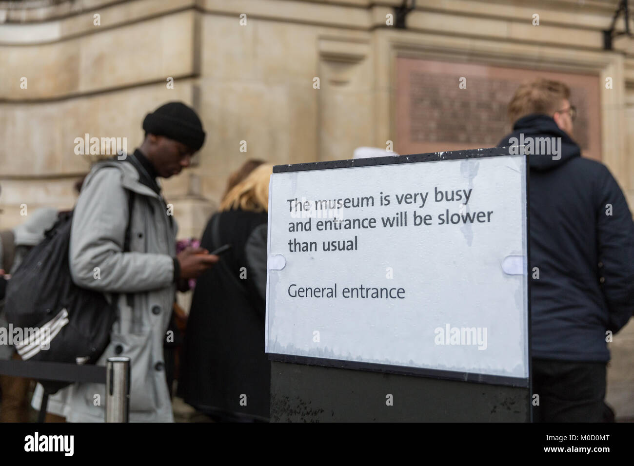 South Kensington, London, UK. 20th Jan, 2018. The miserable London ...