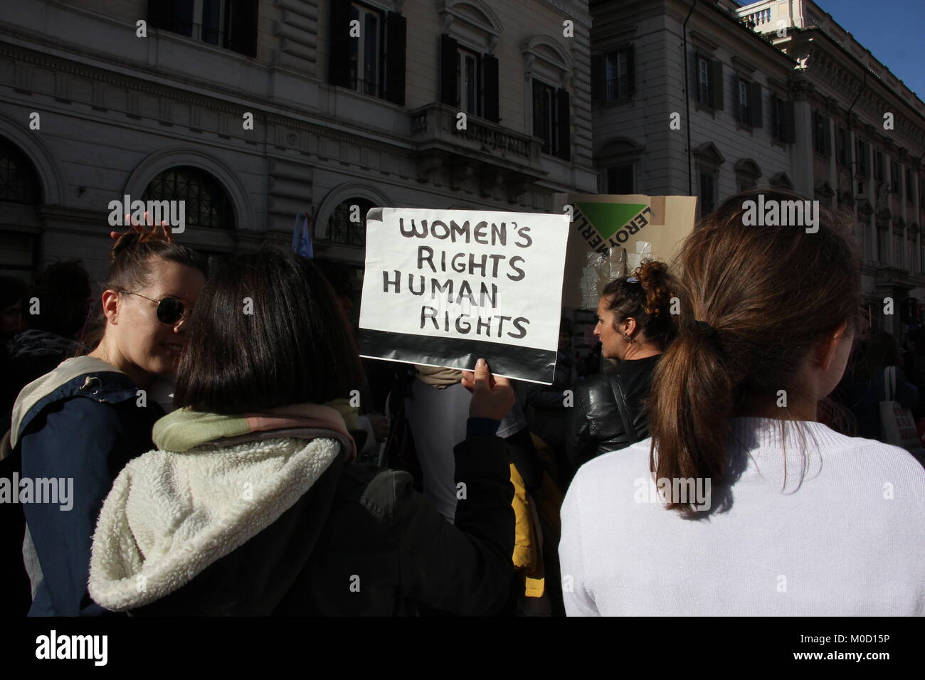 Rome, Italy. 20th Jan, 2018. People at The Women's March Rome ...