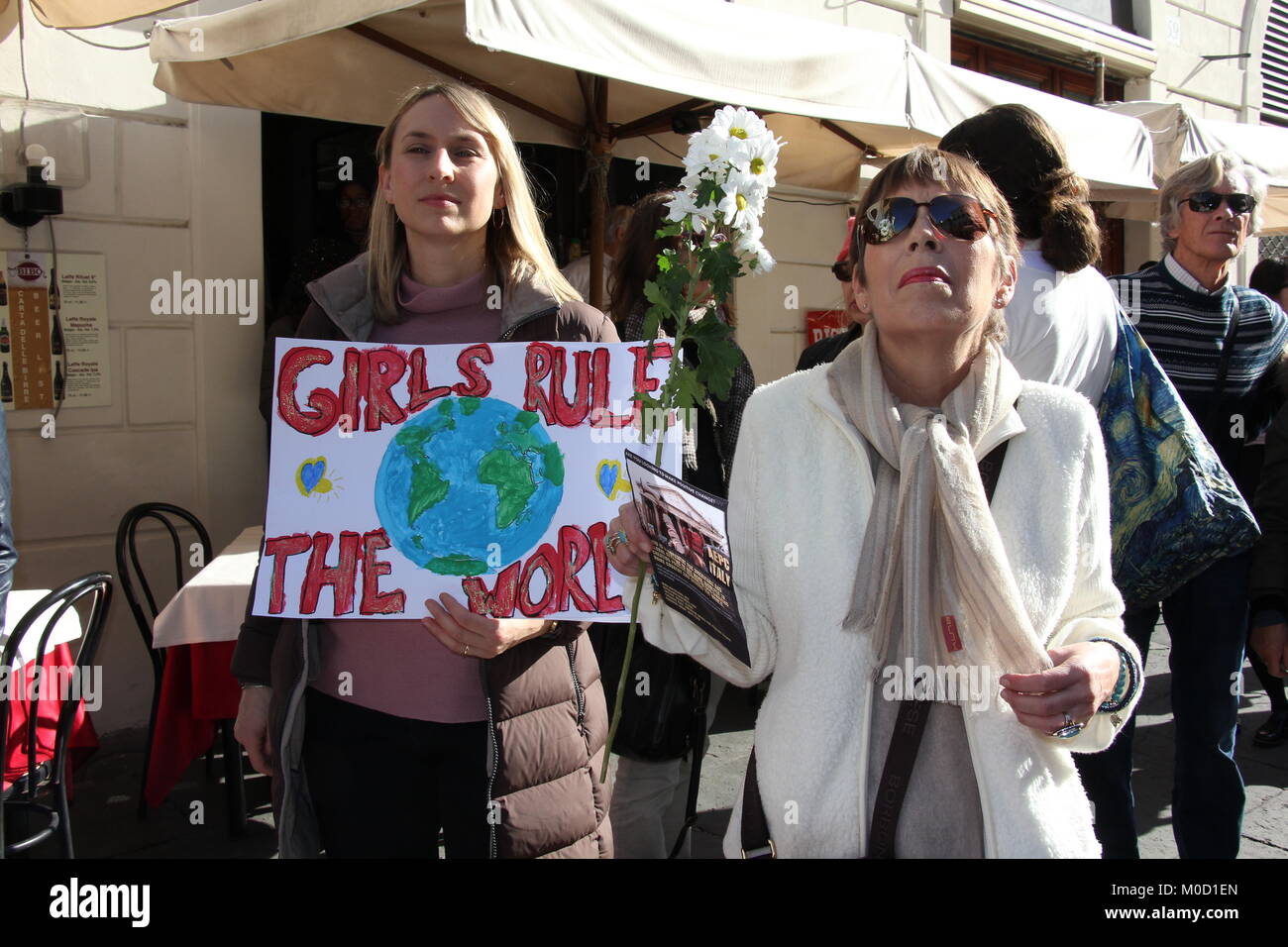 Rome, Italy. 20th Jan, 2018. People at The Women's March Rome ...