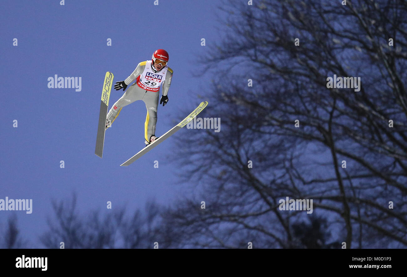 Richard Freitag of Germany in action during the third competition run ...