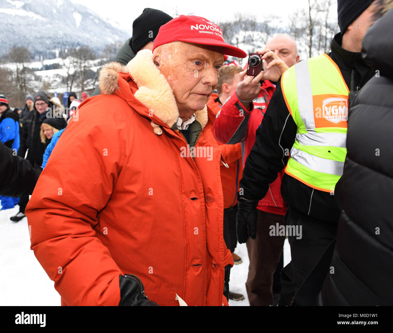 Kitzbuehel, Austria. 20th Jan, 2018. Motor racing legend Niki Lauda on ...