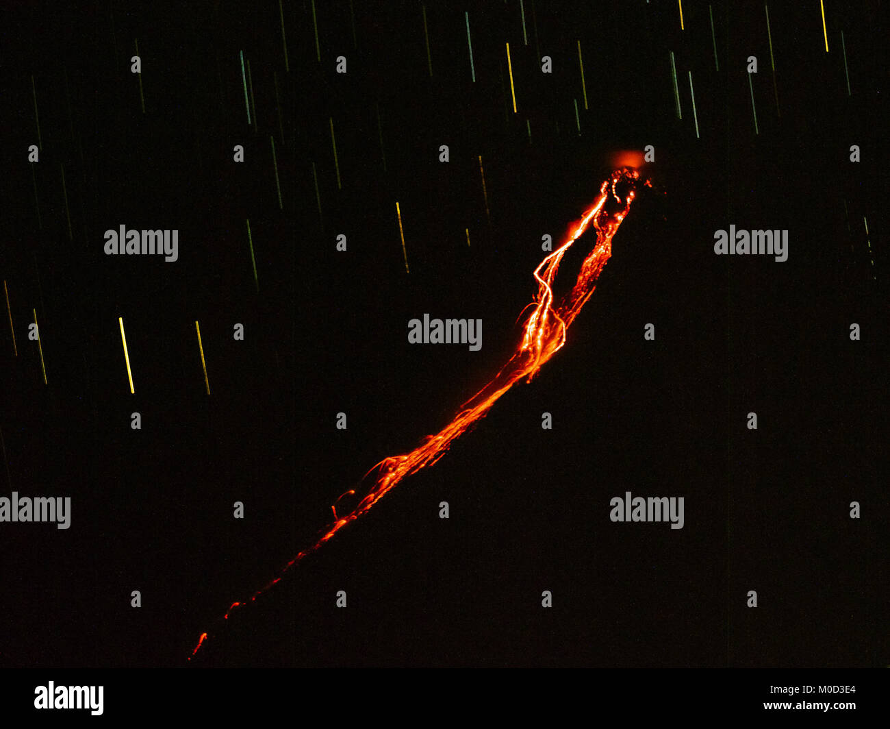 Legazpi, Albay, Philippines. 20th Jan, 2018. A five minute time ...