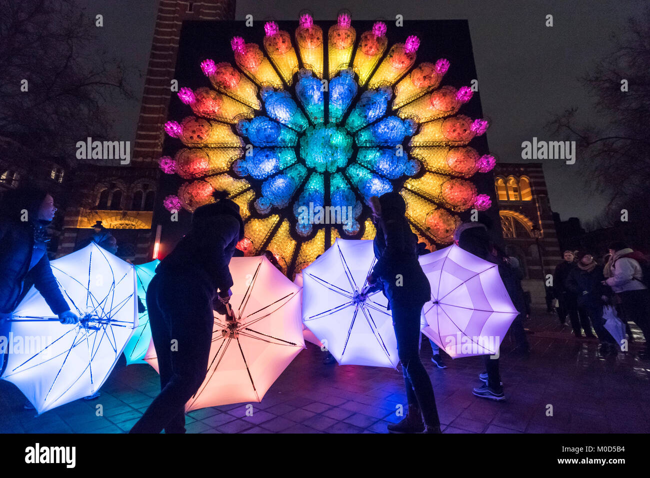 London, UK. 20 January 2018. "The Umbrela Project" by Cirque Bijou (UK ...