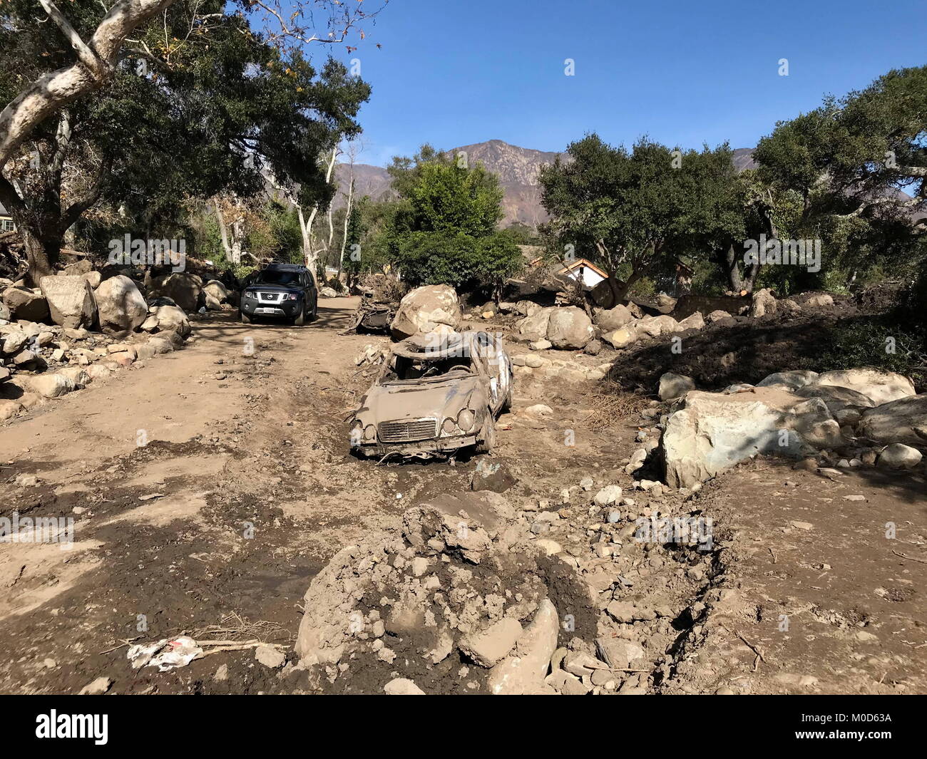 Montecito, California, USA. 17th Jan, 2018. Glenn Oaks Road, Montecito ...