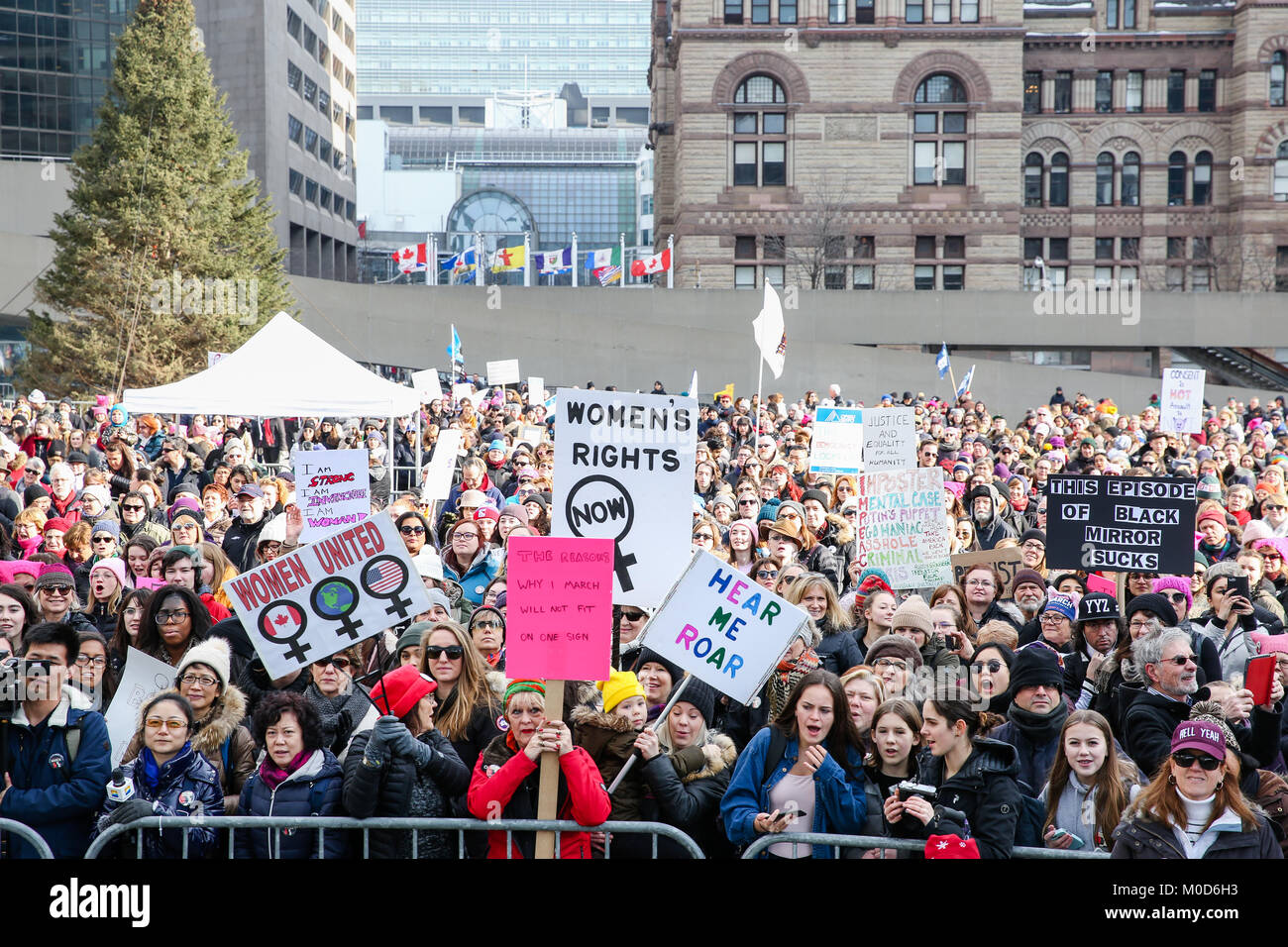 TORONTO, CANADA - PROTESTERS AT WOMAN'S MARCH ON TORONTO: DEFINING OUR ...