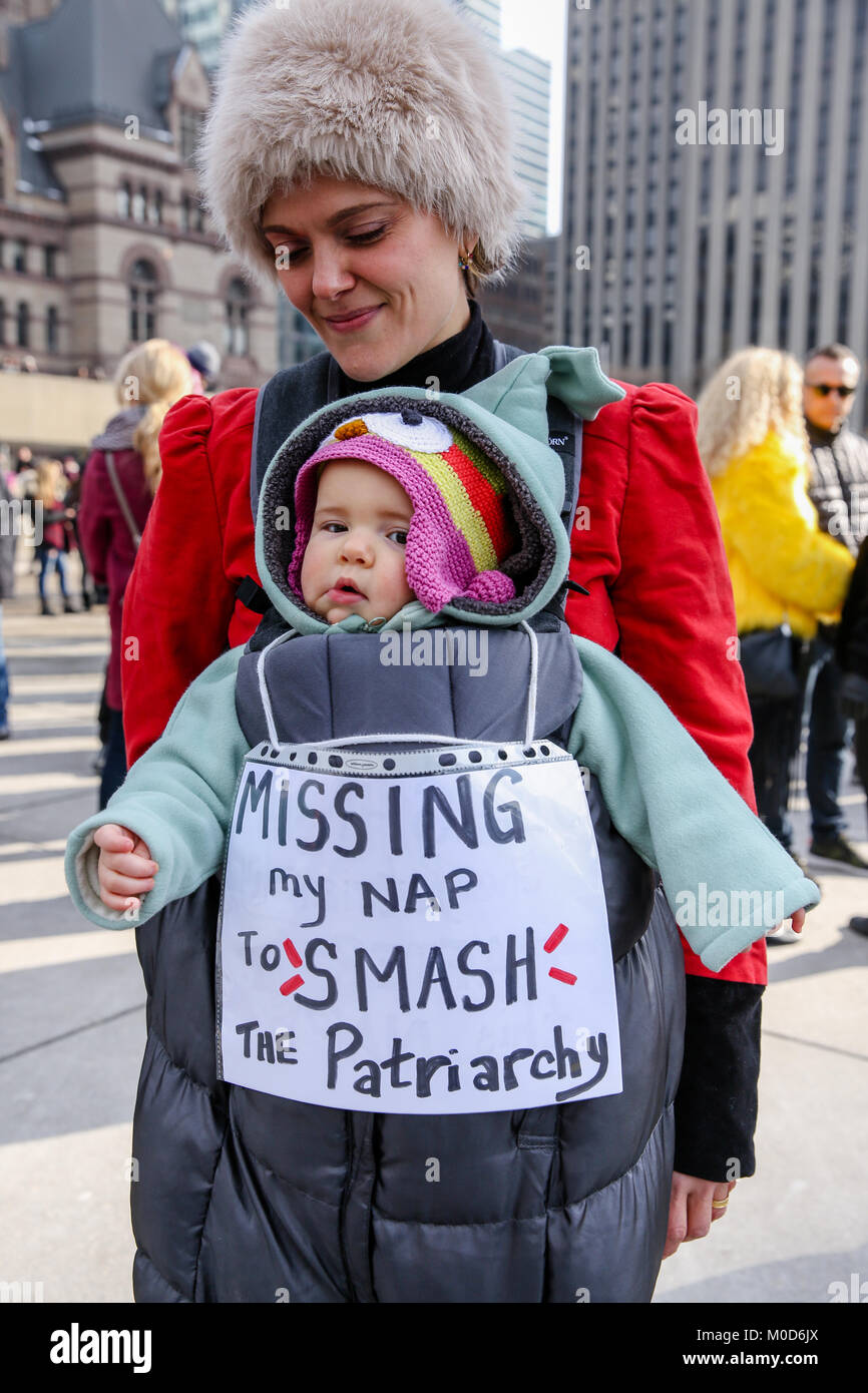 TORONTO, CANADA - PROTESTERS AT WOMAN'S MARCH ON TORONTO: DEFINING OUR ...