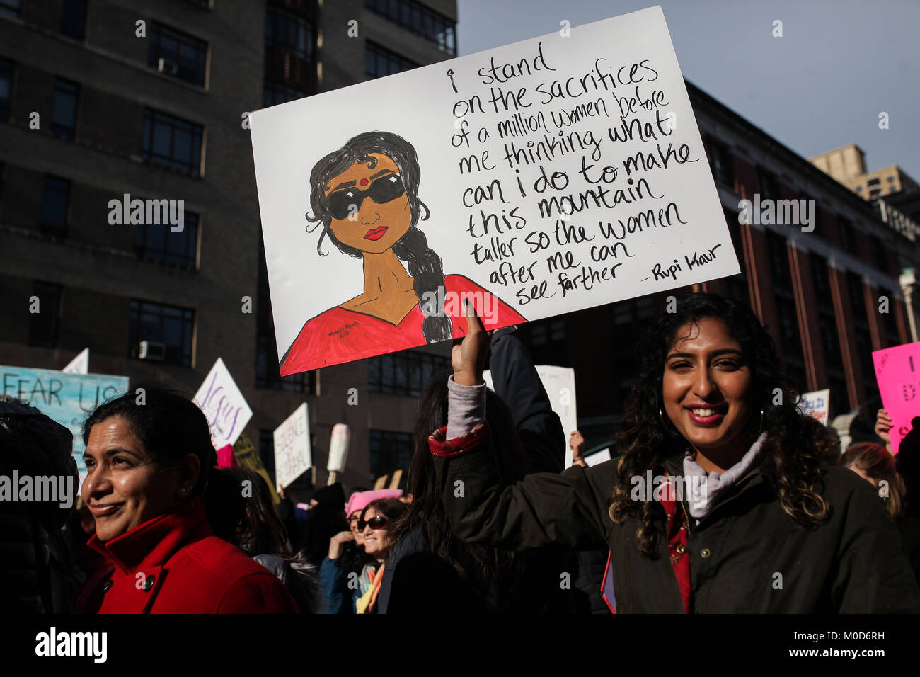 New York, New York, USA. 20th Jan, 2018. More than 120,000 protesters ...