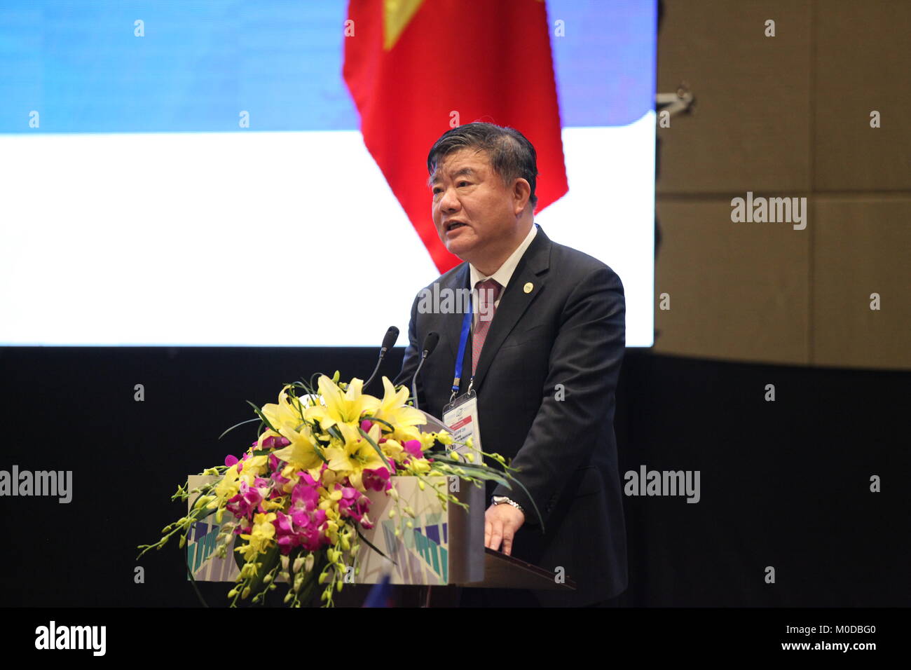 Hanoi, Vietnam. 19th Jan, 2018. Chen Zhu, vice chairman of China's ...