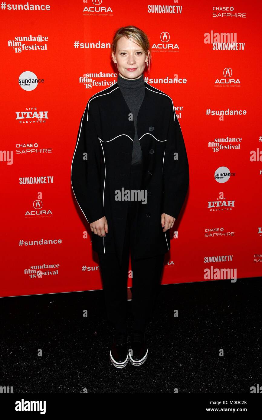 Park City, UT, USA. 20th Jan, 2018. Mia Wasikowska at arrivals for ...