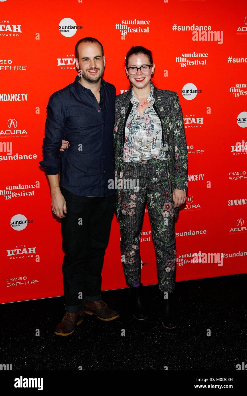 Park City, UT, USA. 20th Jan, 2018. Schuyler Weiss, Whitney Adams at ...