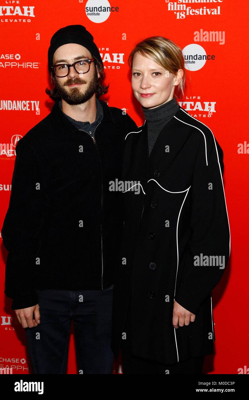 Park City, UT, USA. 20th Jan, 2018. Nicolas Pesce, Mia Wasikowska at ...