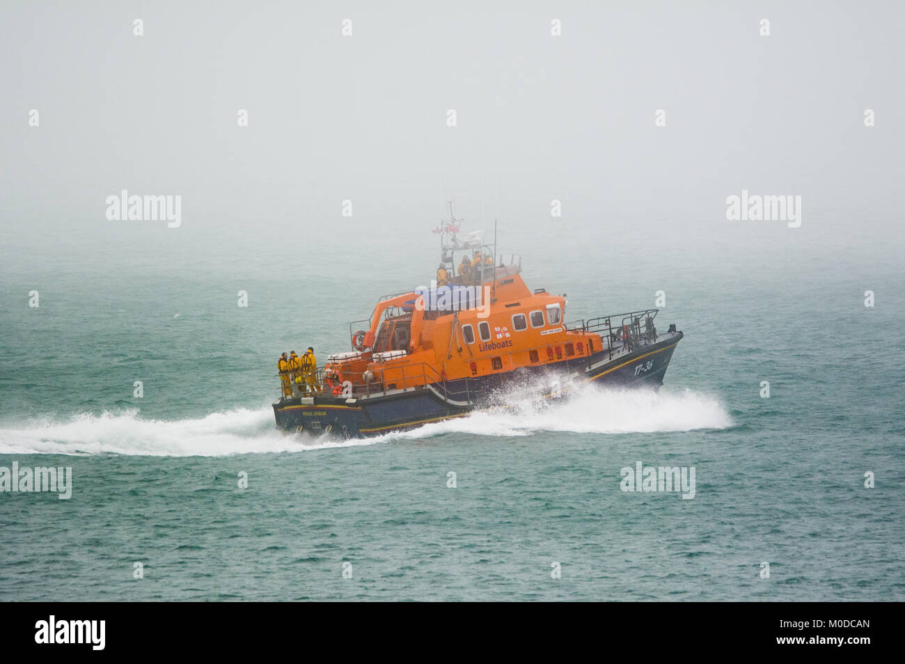 Newlyn, Cornwall, UK. 21st Jan 2018. UK Weather. The RNLI Penlee ...