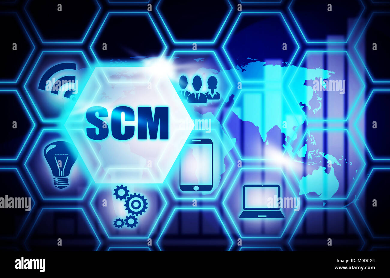 SCM concept illustration Stock Photo - Alamy