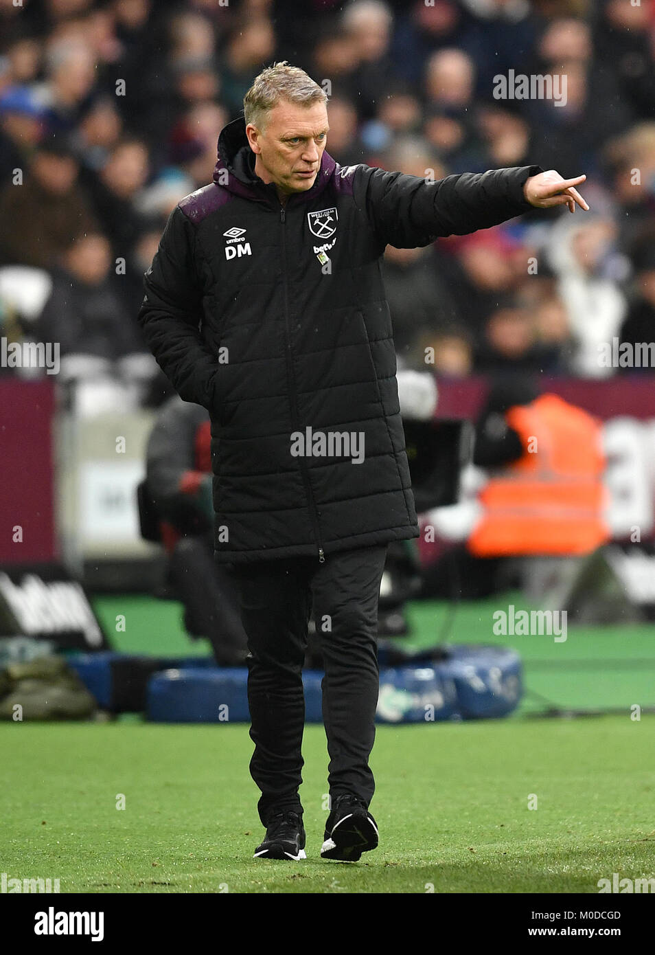 West Ham United manager David Moyes during the Premier League match at ...