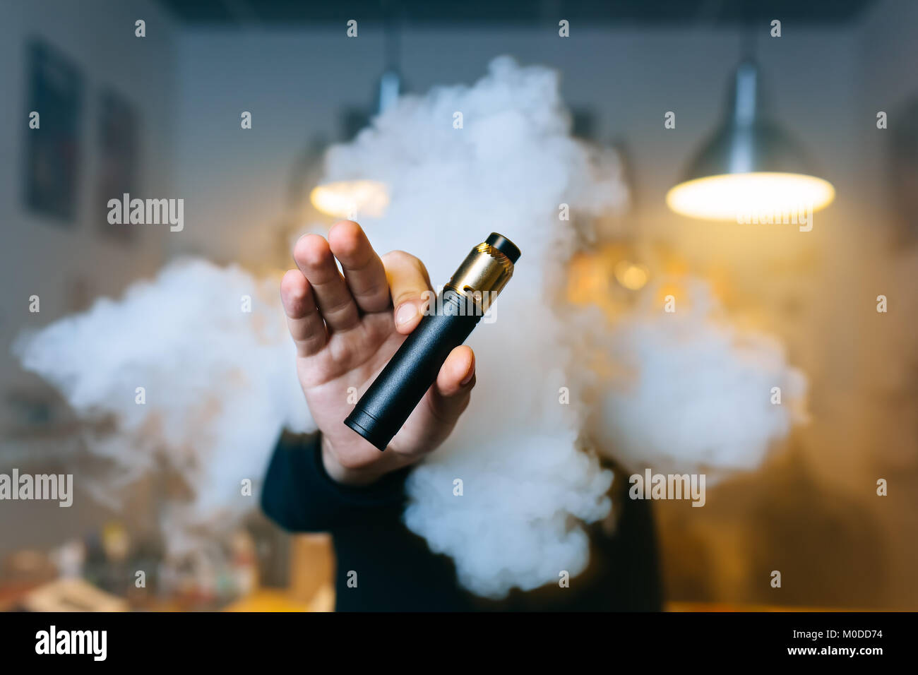 Vape cloud trick contest hi-res stock photography and images - Alamy