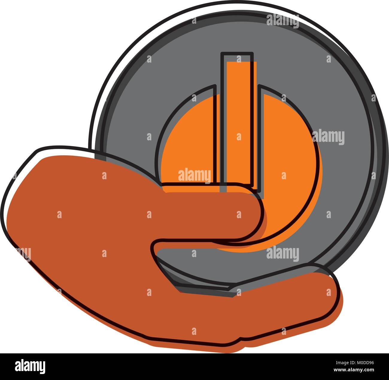 hand with a button icon Stock Vector Image & Art - Alamy