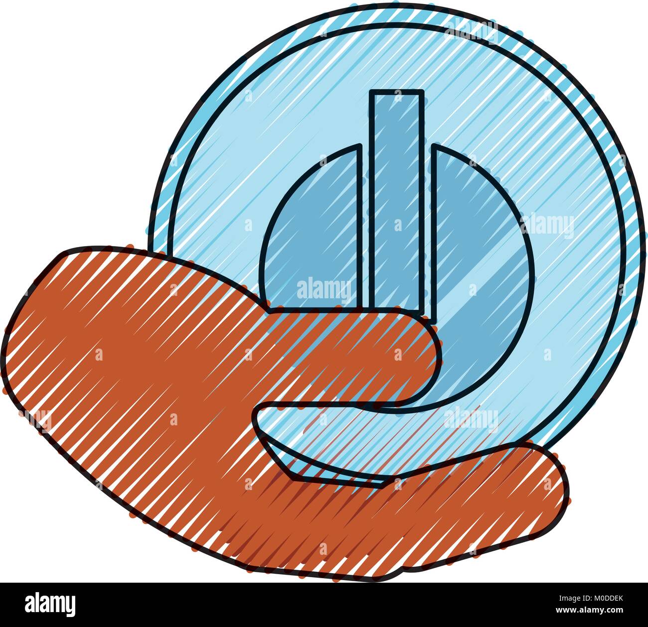 hand with a button icon Stock Vector Image & Art - Alamy