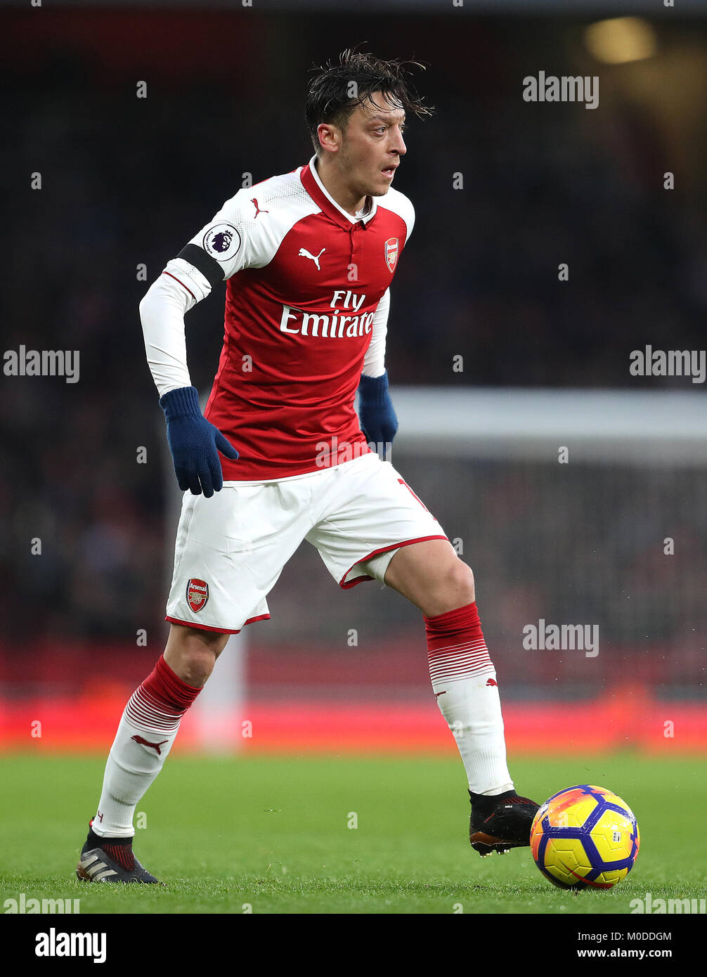 Mesut Ozil during the Premier League match at the Emirates Stadium ...