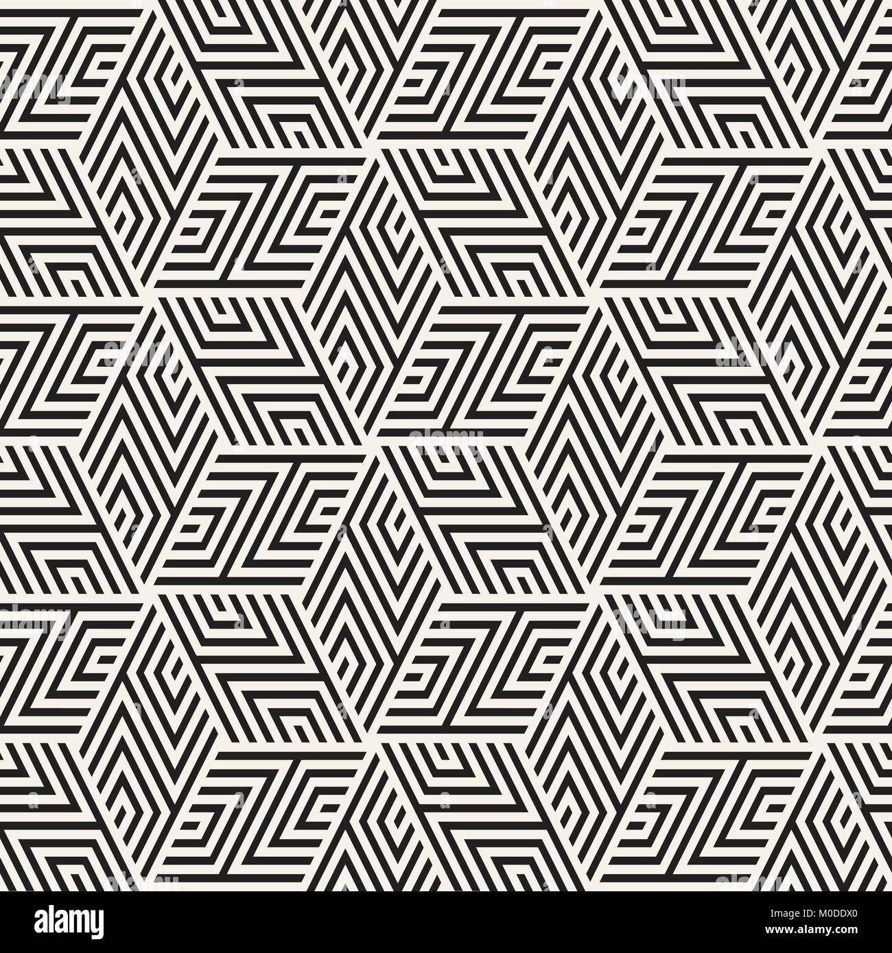 Vector seamless lattice pattern. Modern stylish texture with monochrome ...