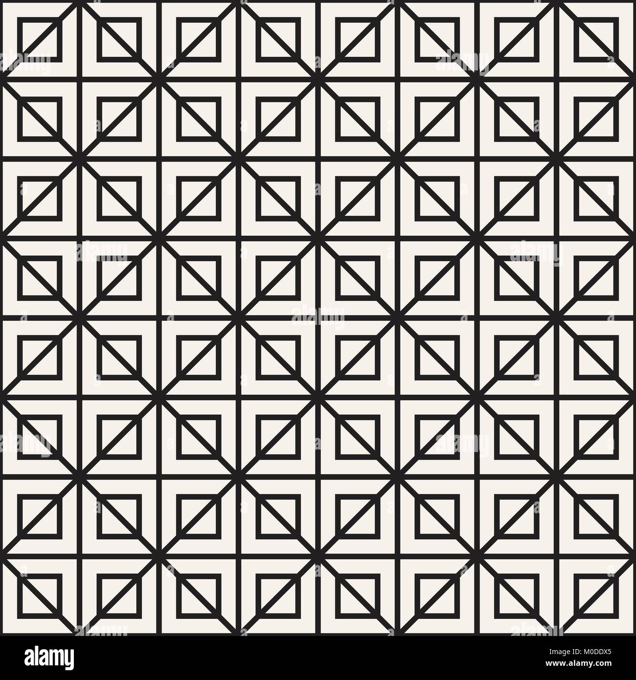 Vector seamless lattice pattern. Modern stylish texture with monochrome ...