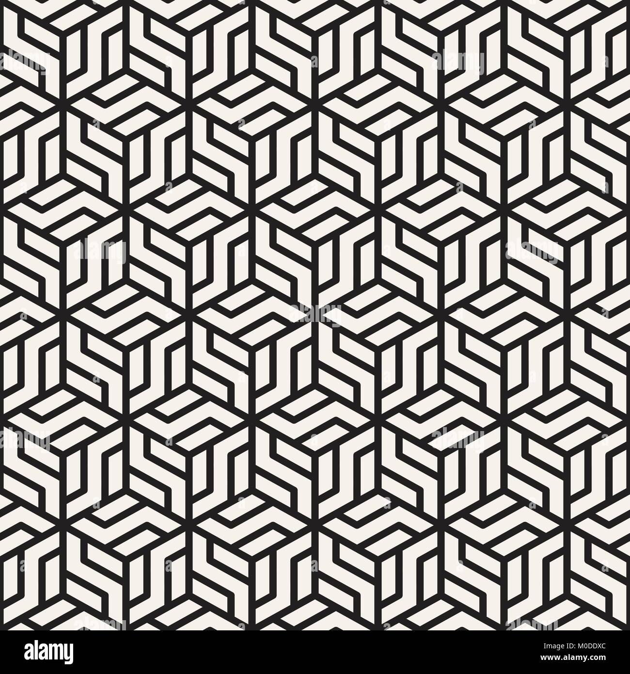 Vector seamless lattice pattern. Modern stylish texture with monochrome ...