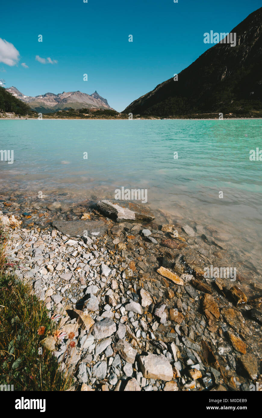 Emerald lagoon , a popular location near Ushuaia,the southernmost city ...