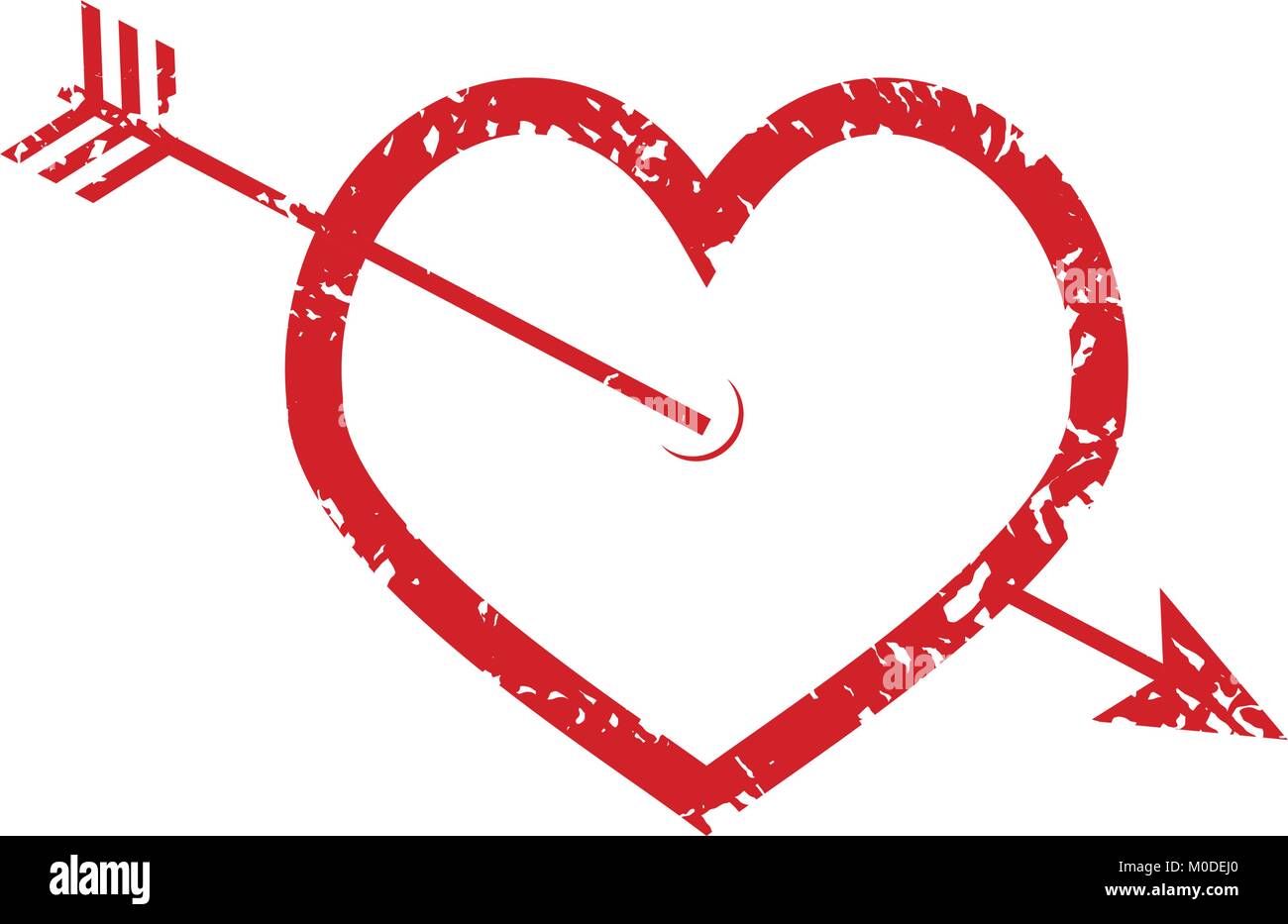 Arrow heart stamp love Stock Vector Images - Alamy