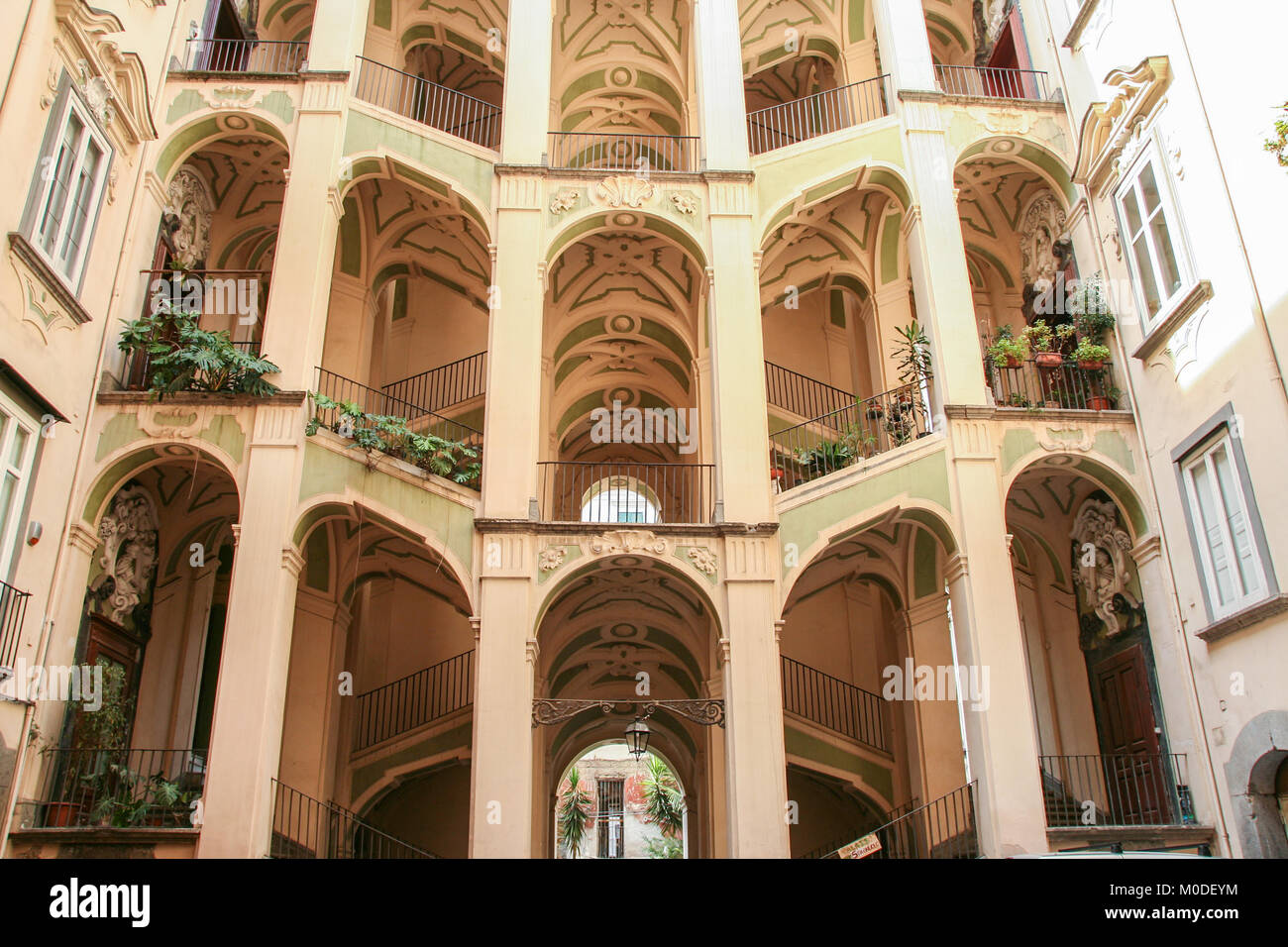 AT NAPLES - ITALY - ON 08/31/2016 - The baroque palace known as Palazzo ...