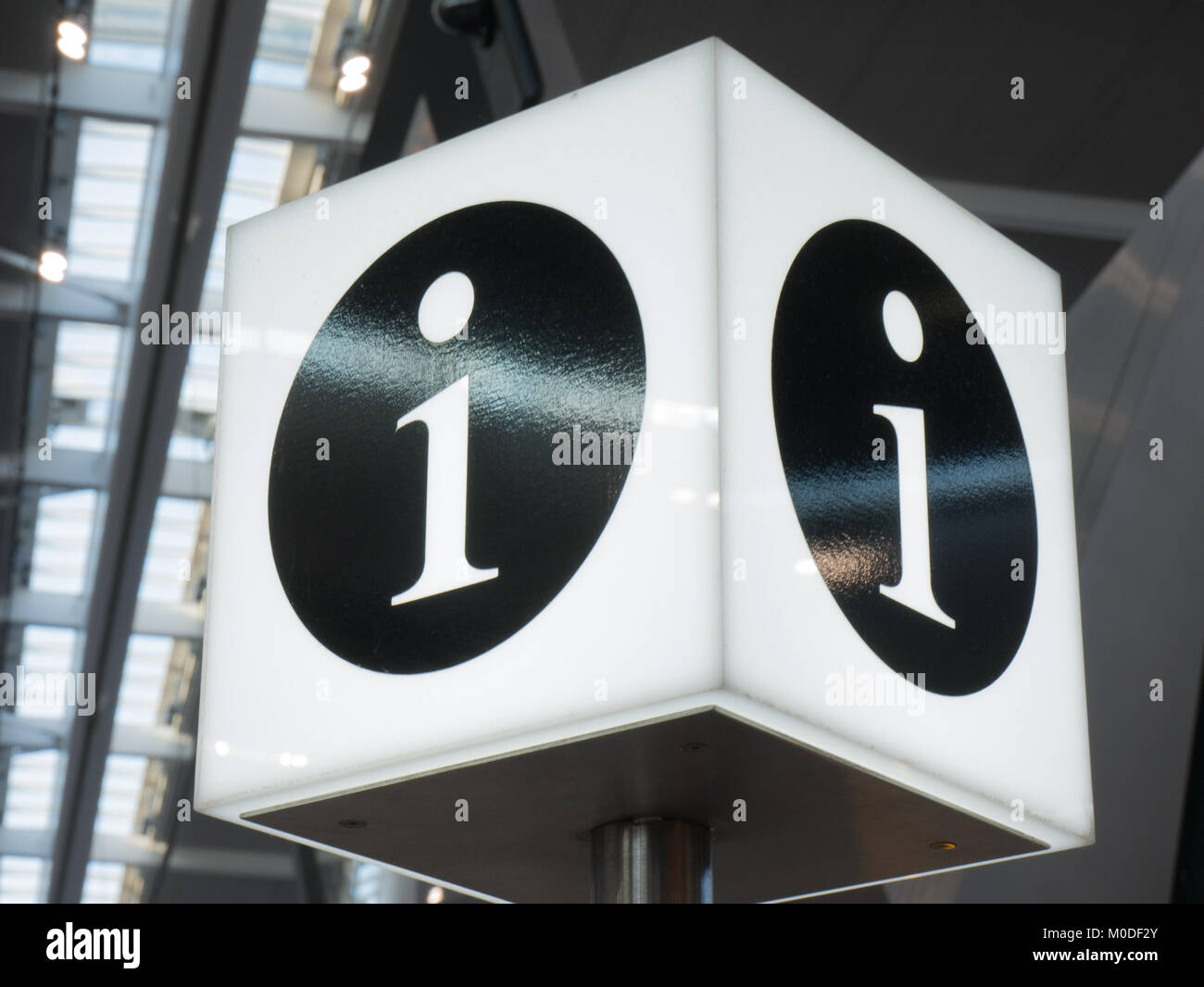 Information desk sign in an airport Stock Photo - Alamy