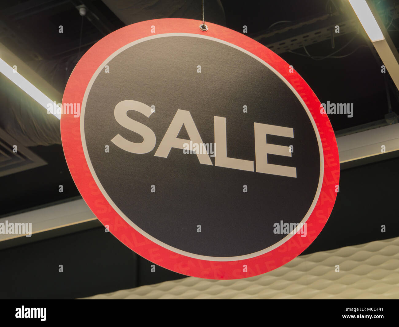 Sale sign in a store Stock Photo - Alamy
