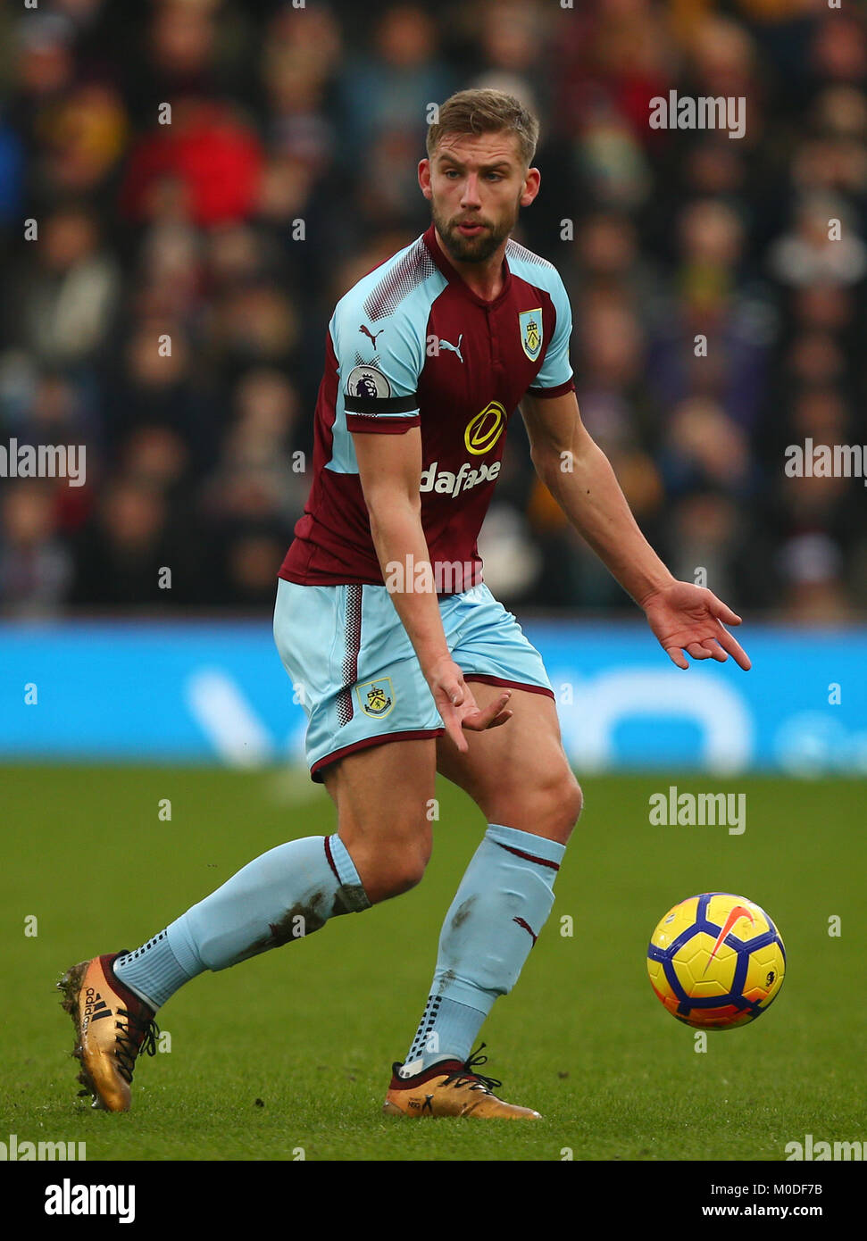 Burnley's Charlie Taylor during the Premier League match at Turf Moor ...