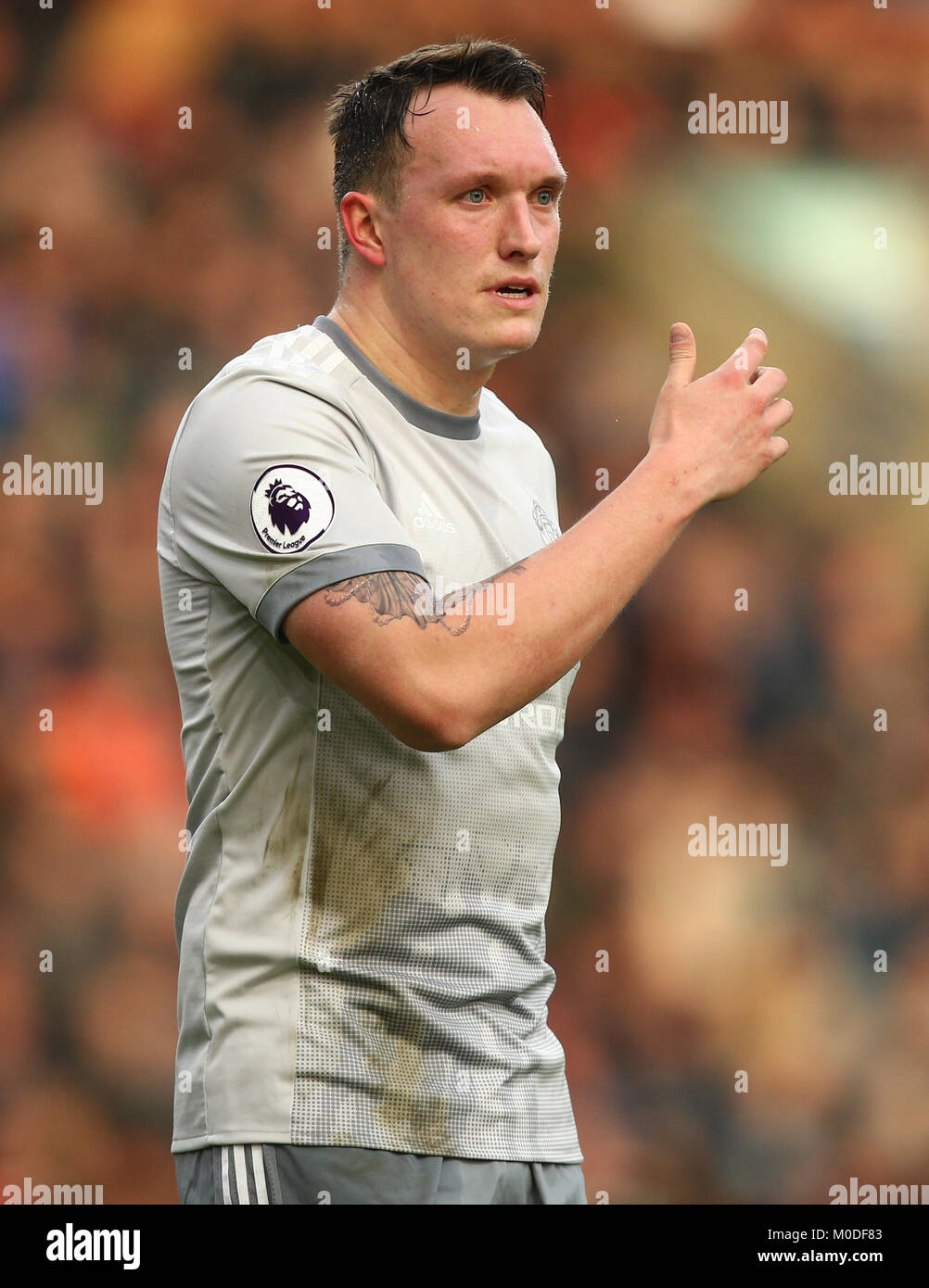 Manchester United's Phil Jones during the Premier League match at Turf ...