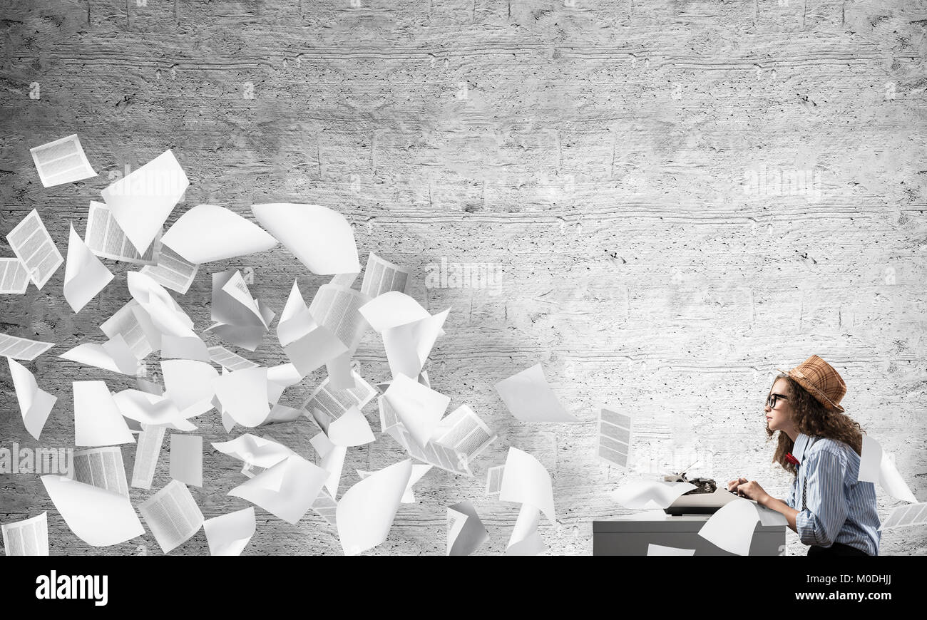 Creative inspiration of young female writer Stock Photo - Alamy