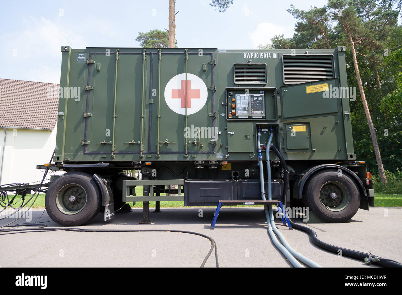 BURG / GERMANY - JUNE 25, 2016: german military rescue station ...