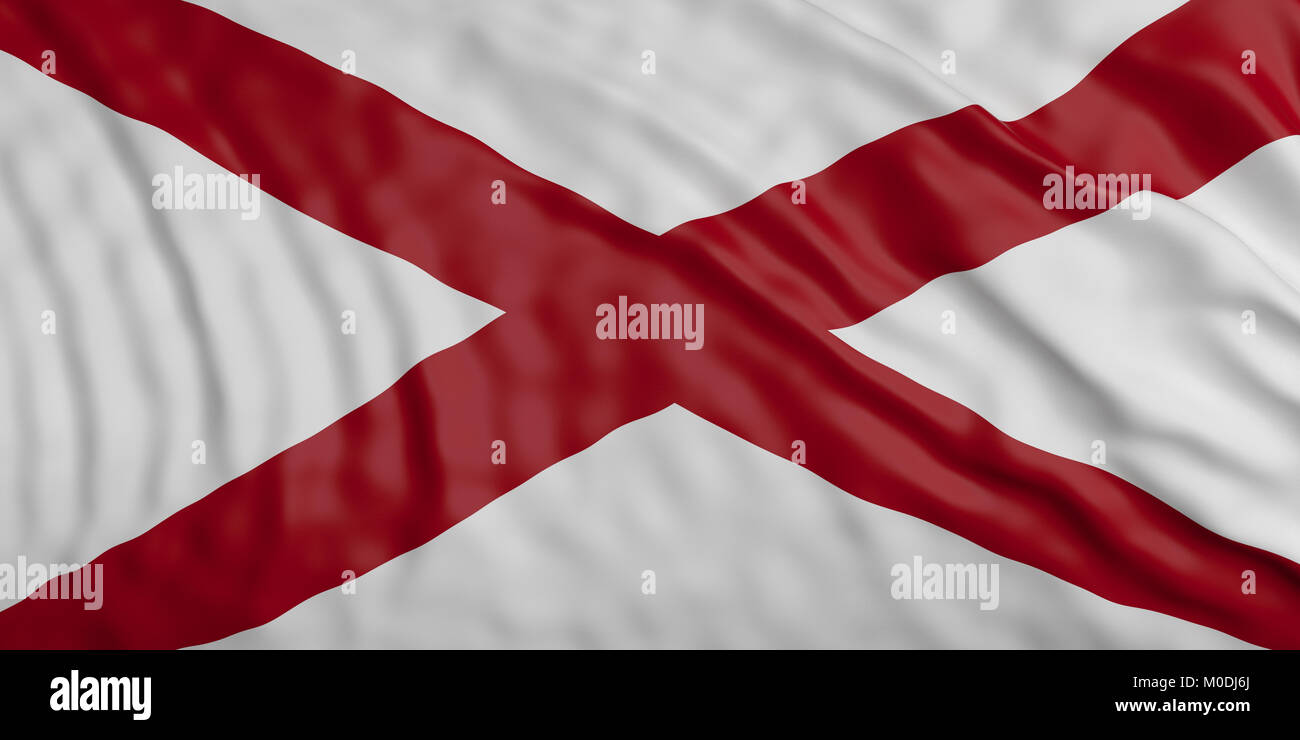 Alabama, USA waving flag background. 3d illustration Stock Photo - Alamy