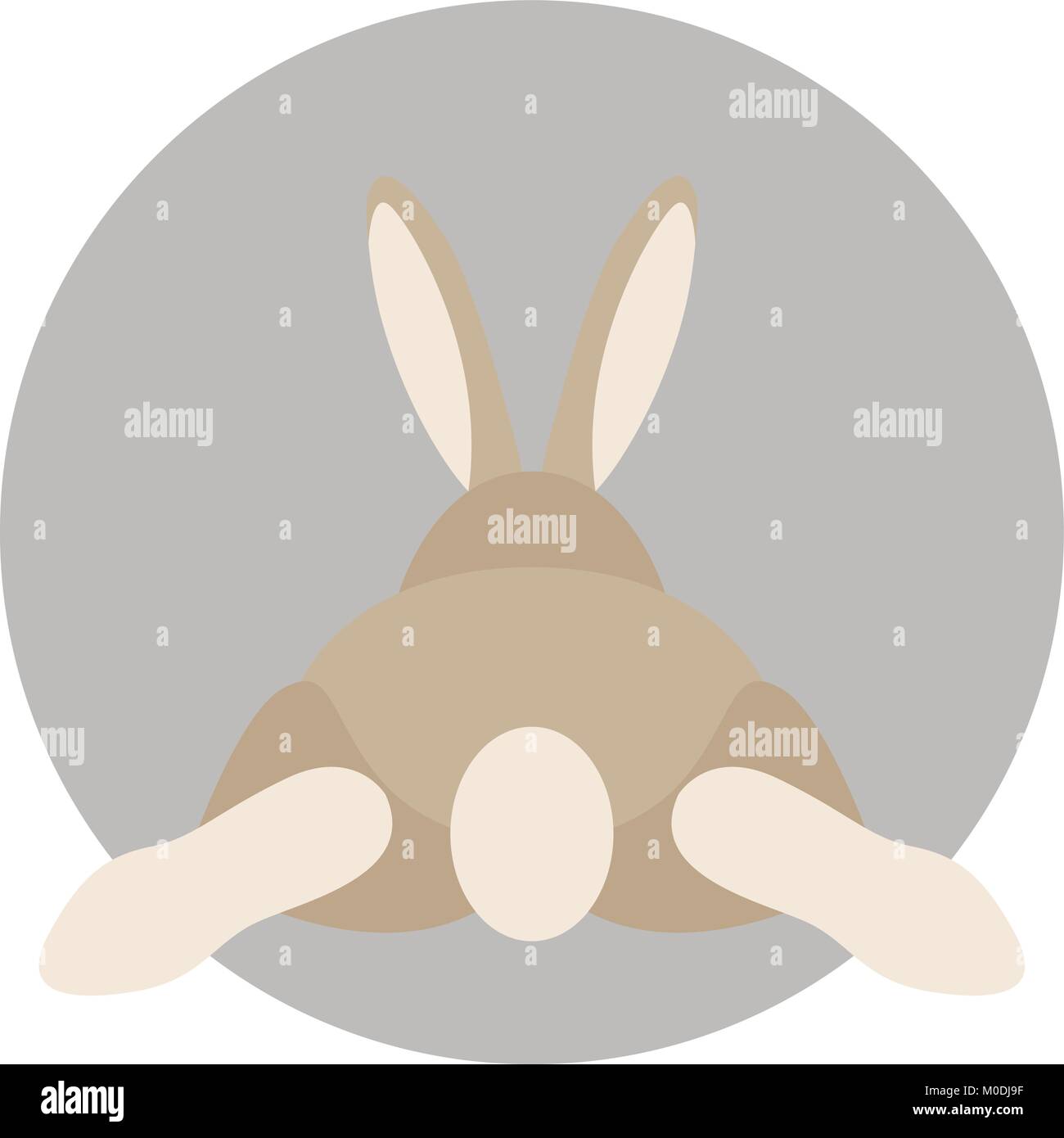 rabbit vector illustration flat style profile side white Stock Vector ...