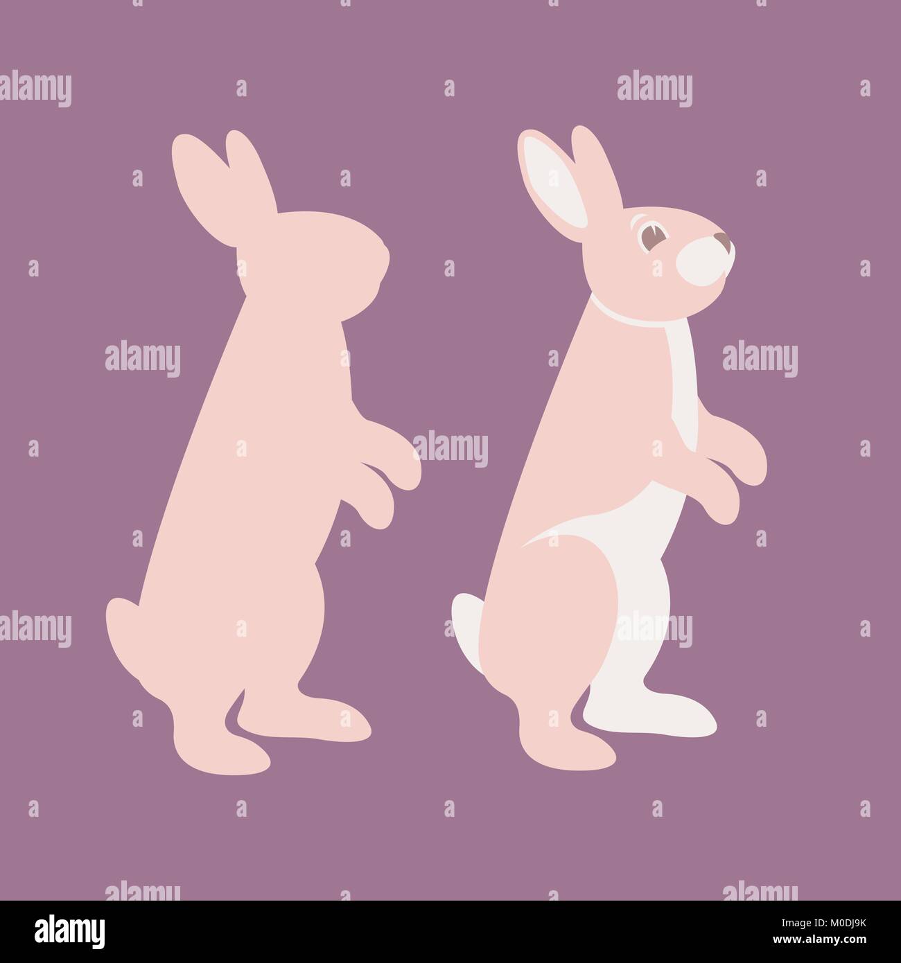 Sitting hare side profile Stock Vector Images - Alamy