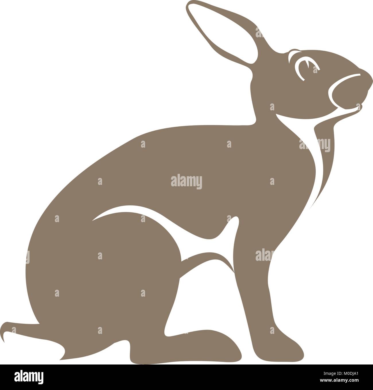 Sitting hare side profile Stock Vector Images - Alamy