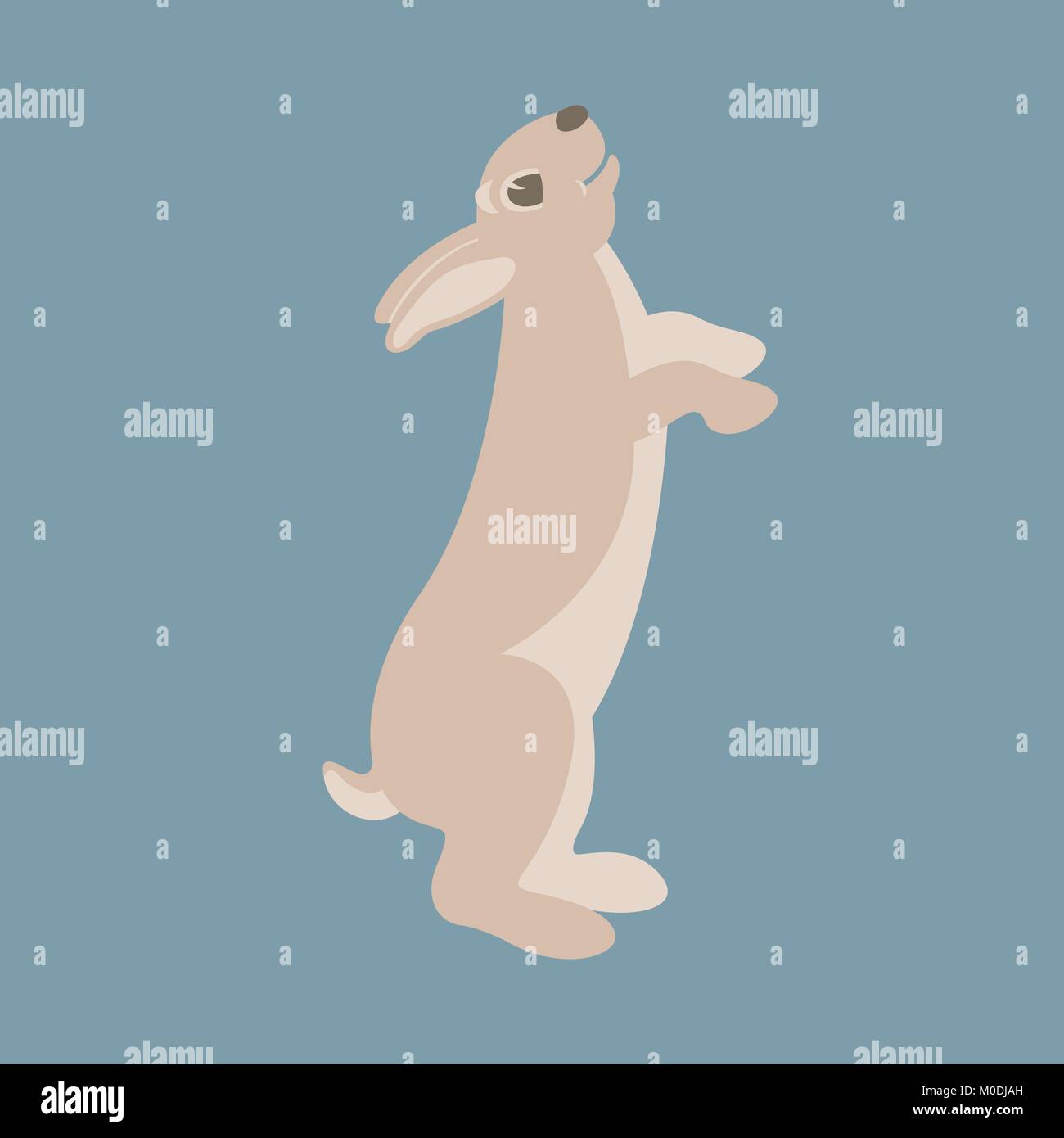 hare rabbit vector illustration flat style profile side Stock Vector ...