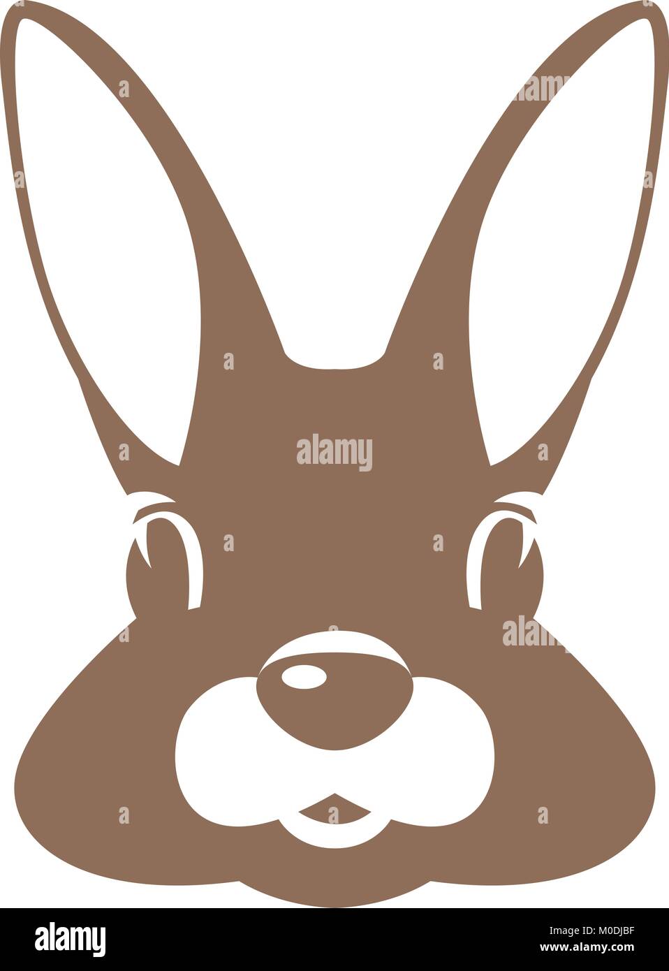 hare rabbit face vector illustration flat style front side Stock Vector ...