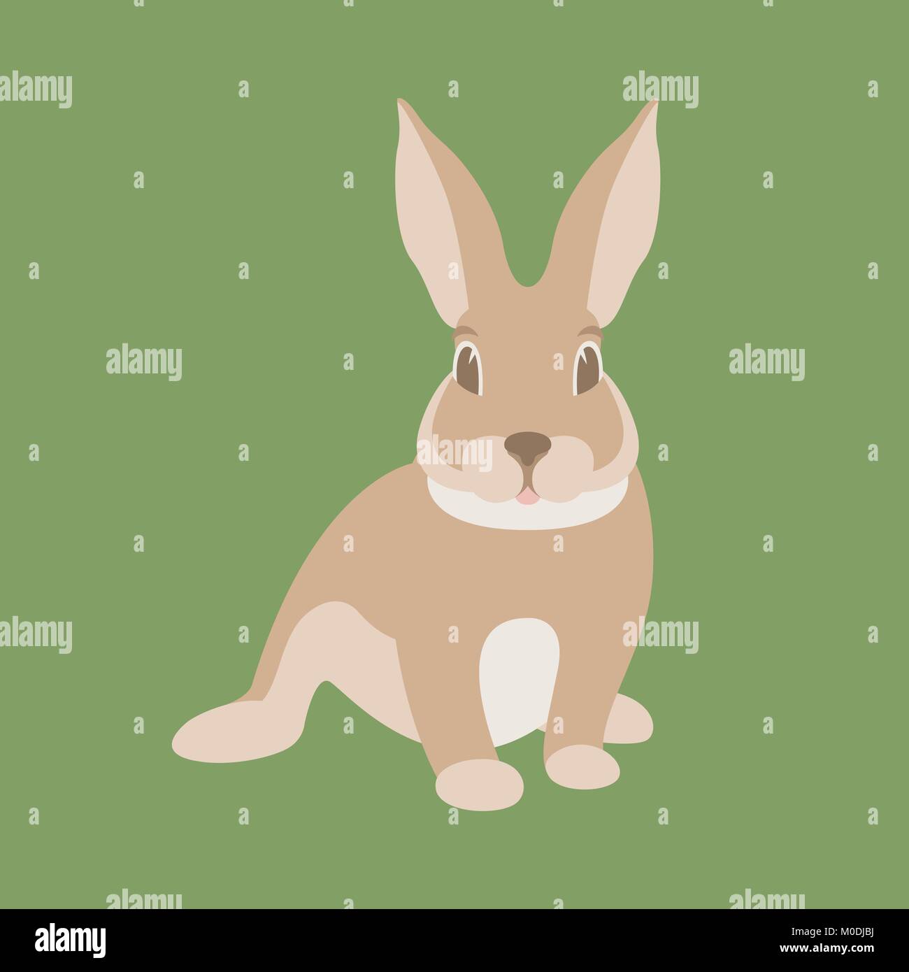 hare rabbit vector illustration flat style front side silhouette Stock ...