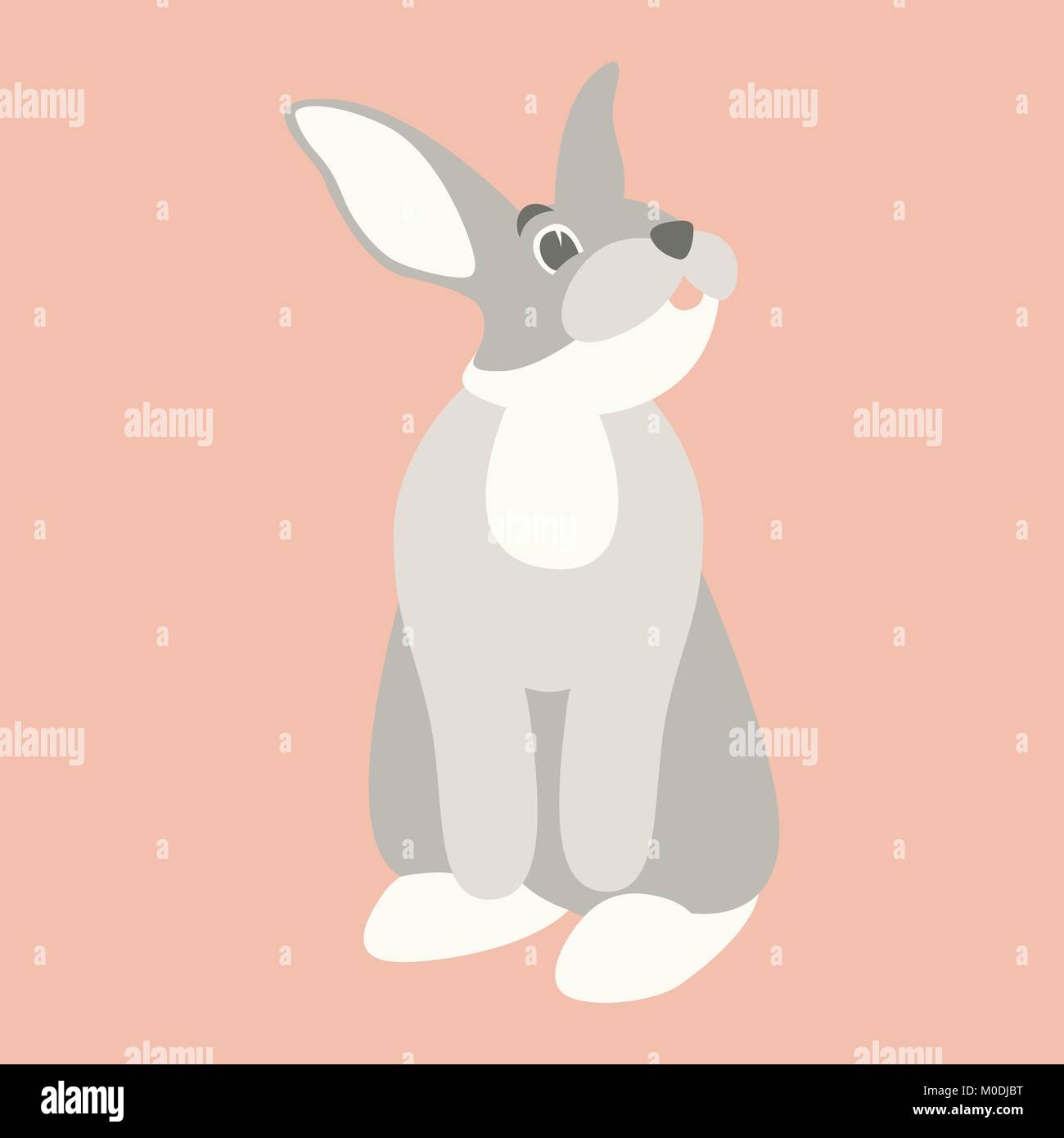 hare rabbit vector illustration flat style front side silhouette Stock ...