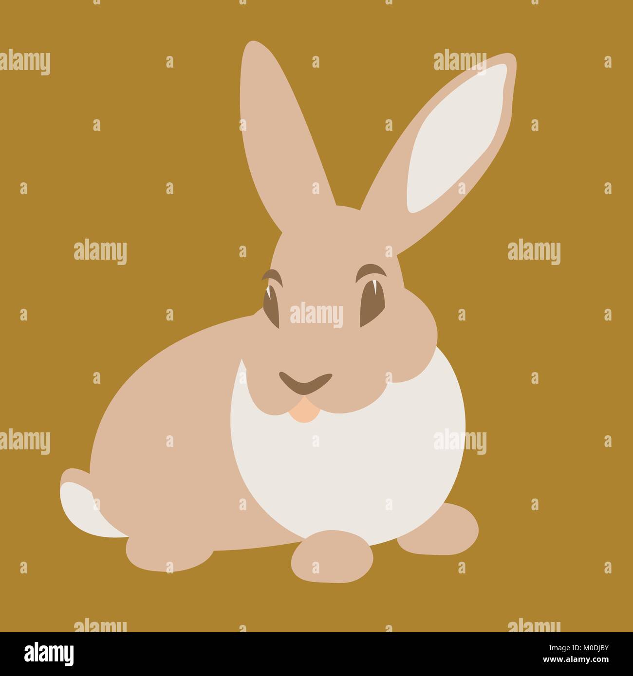 hare rabbit vector illustration flat style front side silhouette Stock ...